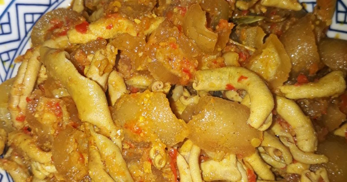 Resep Balado Kikil Dan Usus Ayam Ala Warteg oleh Umma Nazidhan - Cookpad