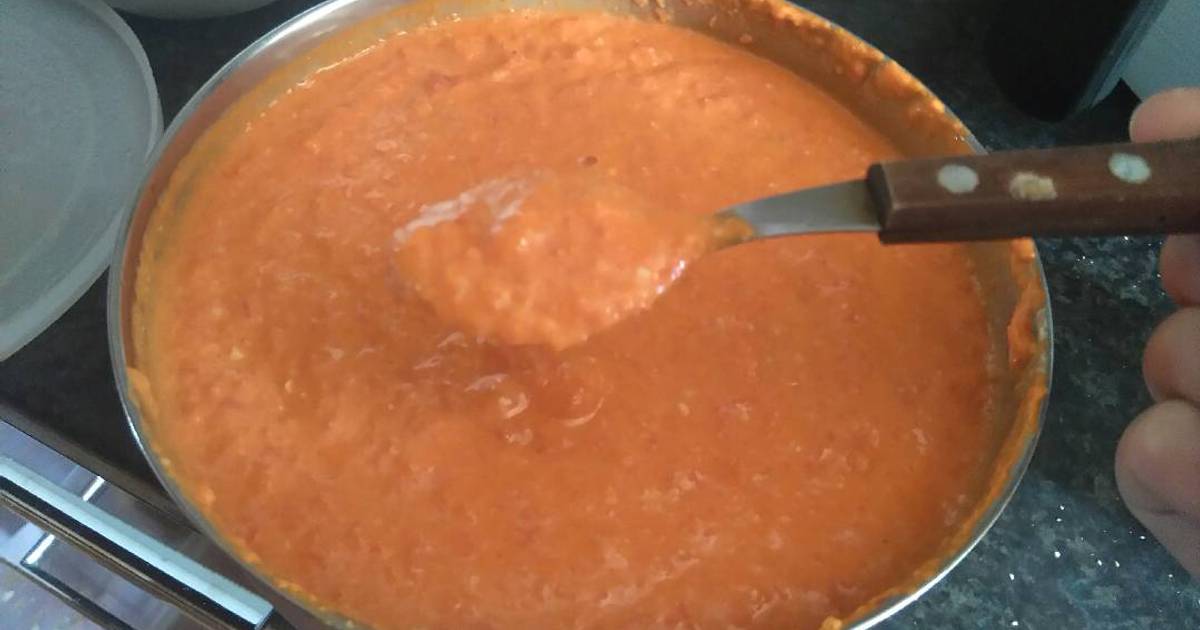 Salsa de morrones rojos Receta de Vicky Orga- Cookpad