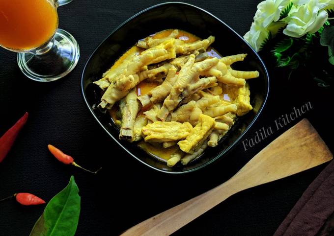Resep Ceker tahu bumbu kare oleh Fadila Kitchen - Cookpad