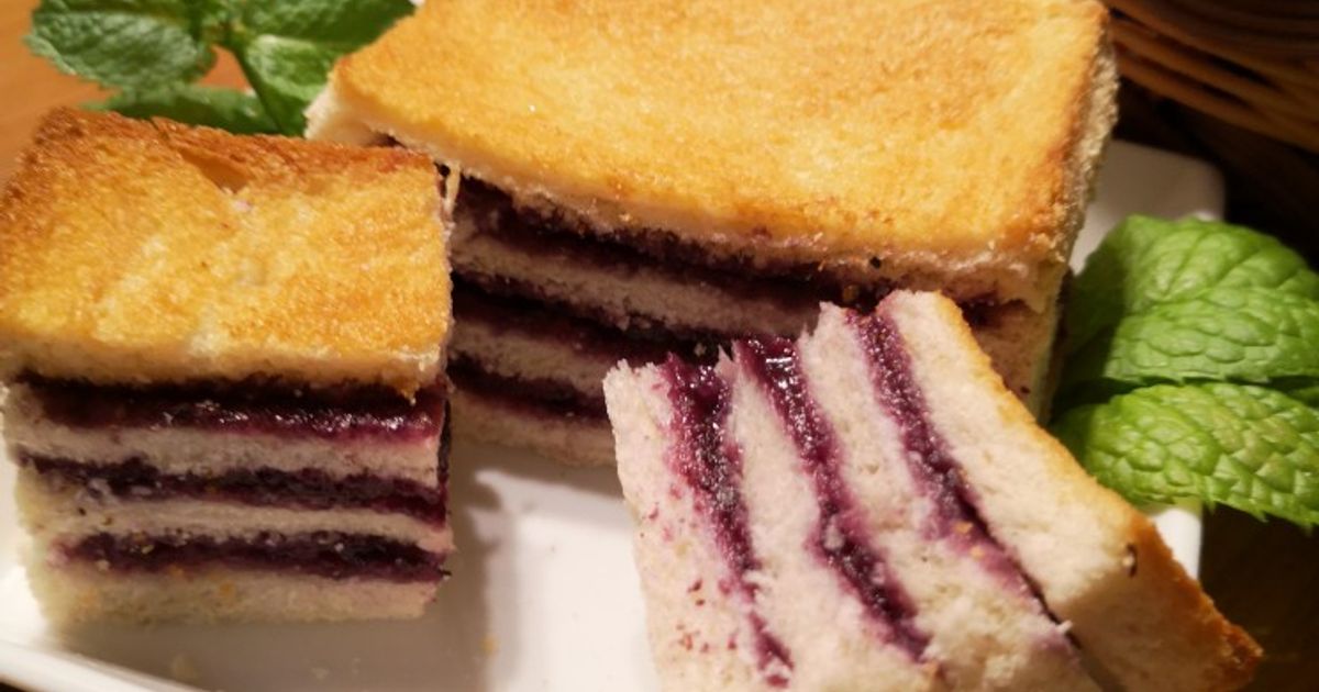 Resep Roti Tawar Lapis Selai Blueberry oleh Susi - Cookpad