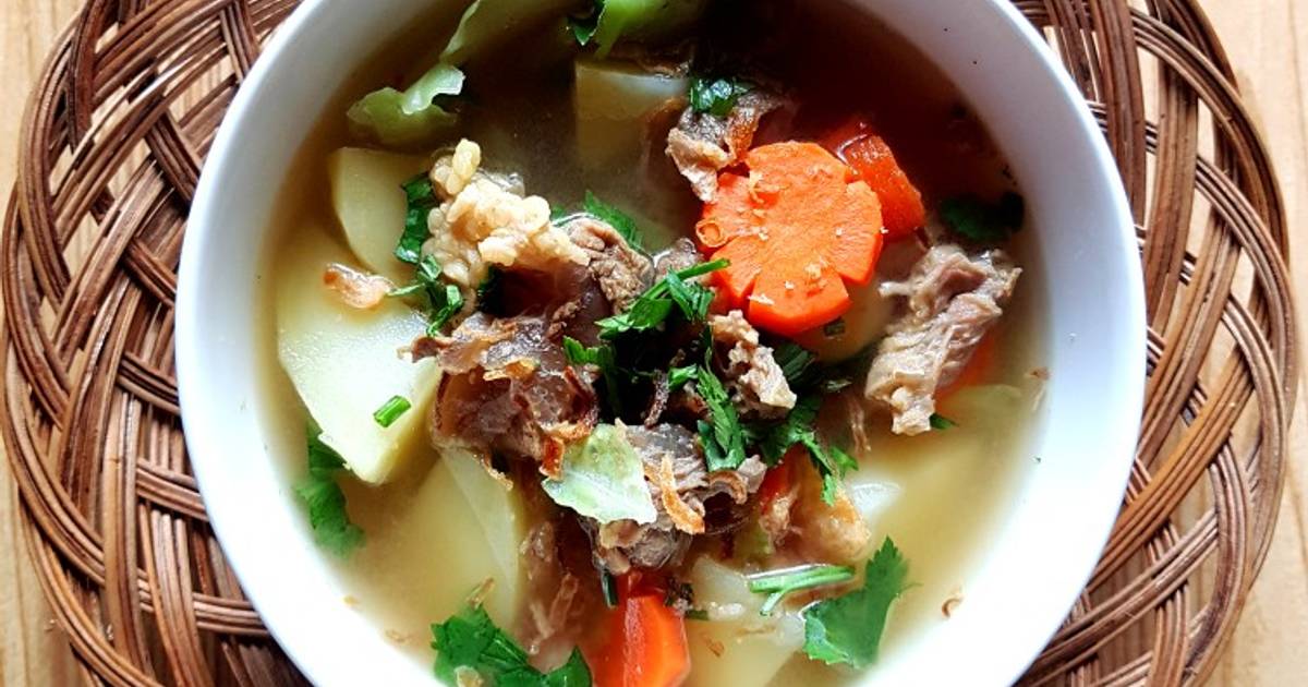 Resep Soup daging sayuran oleh Widyana Yusakh - Cookpad