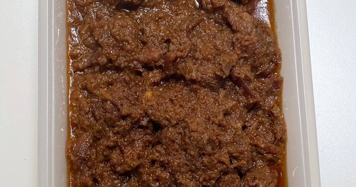 Resep Rendang Daging Bumbu Instan -Stok lauk oleh Jihan Kitchen Log ...