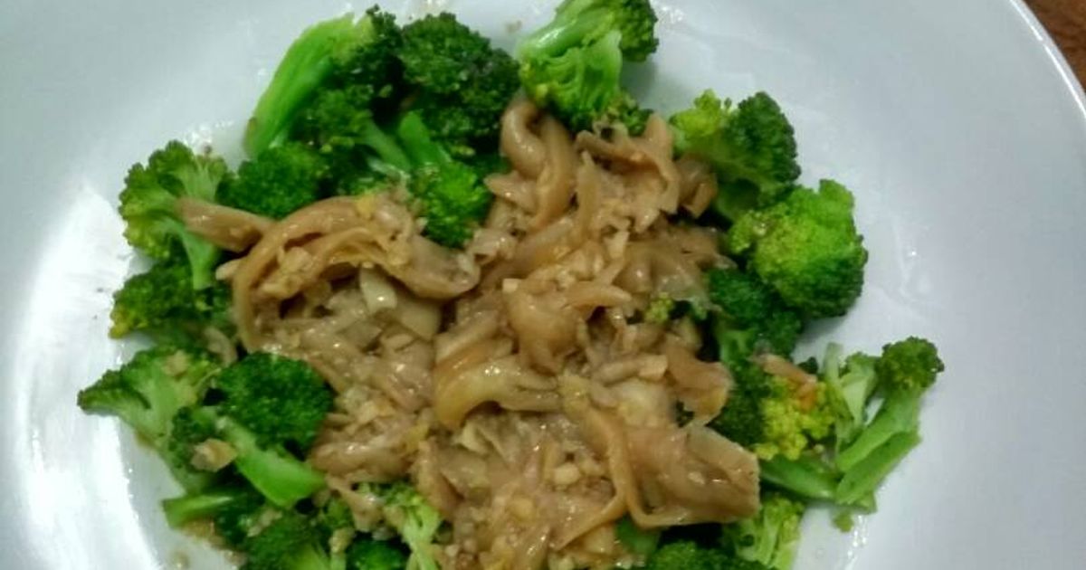 Resep tumis brokoli siram jamur rumahan enak dan mudah - Cookpad