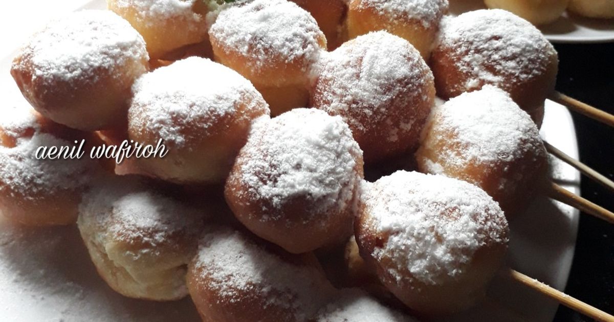 Resep sate donat tabur gula rumahan enak dan mudah - Cookpad