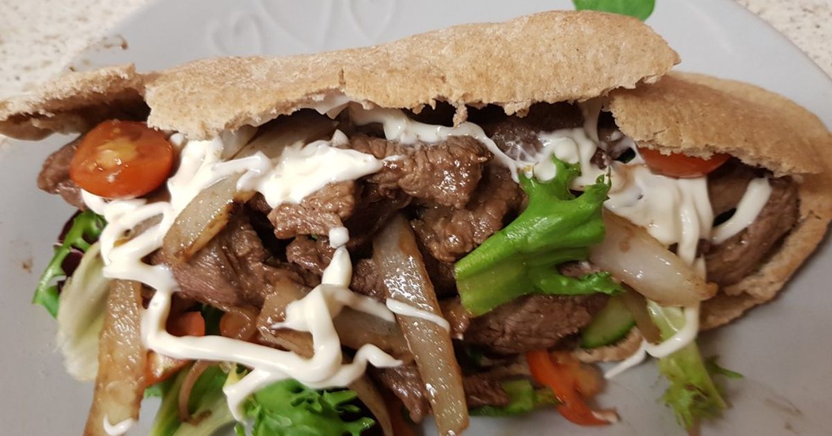 My Homemade Seasoned Steak In Pitta Bread. 😘 Recipe by Maureen 😀 - Cookpad