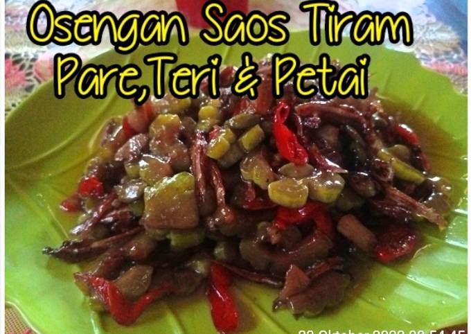 Resep Osengan Saos Tiram Pare,teri & petai oleh Ludfiyanti - Cookpad