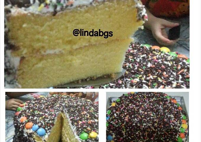 Resep Sponge cake sedap Birthday cake oleh Linda Liu - Cookpad