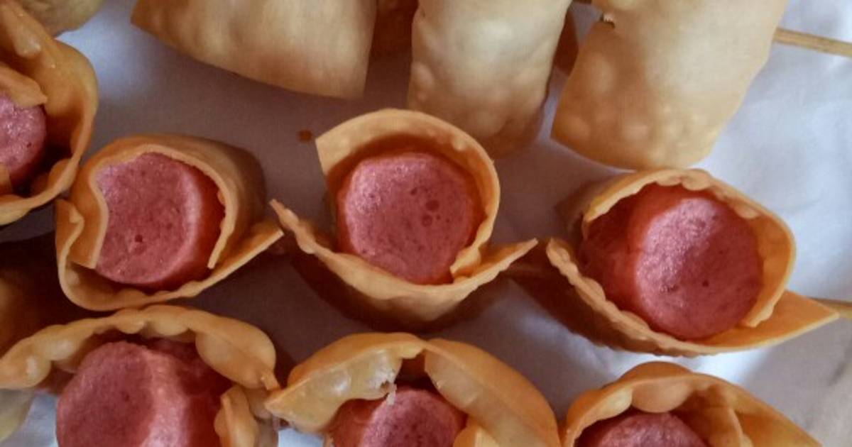 Resep Pasrol (pangsit sosis roll) oleh Jihan Agustin Ranitia - Cookpad