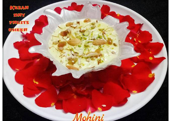Rice Kesar dry fruits kheer Recipe by Mohini Gupta - Cookpad