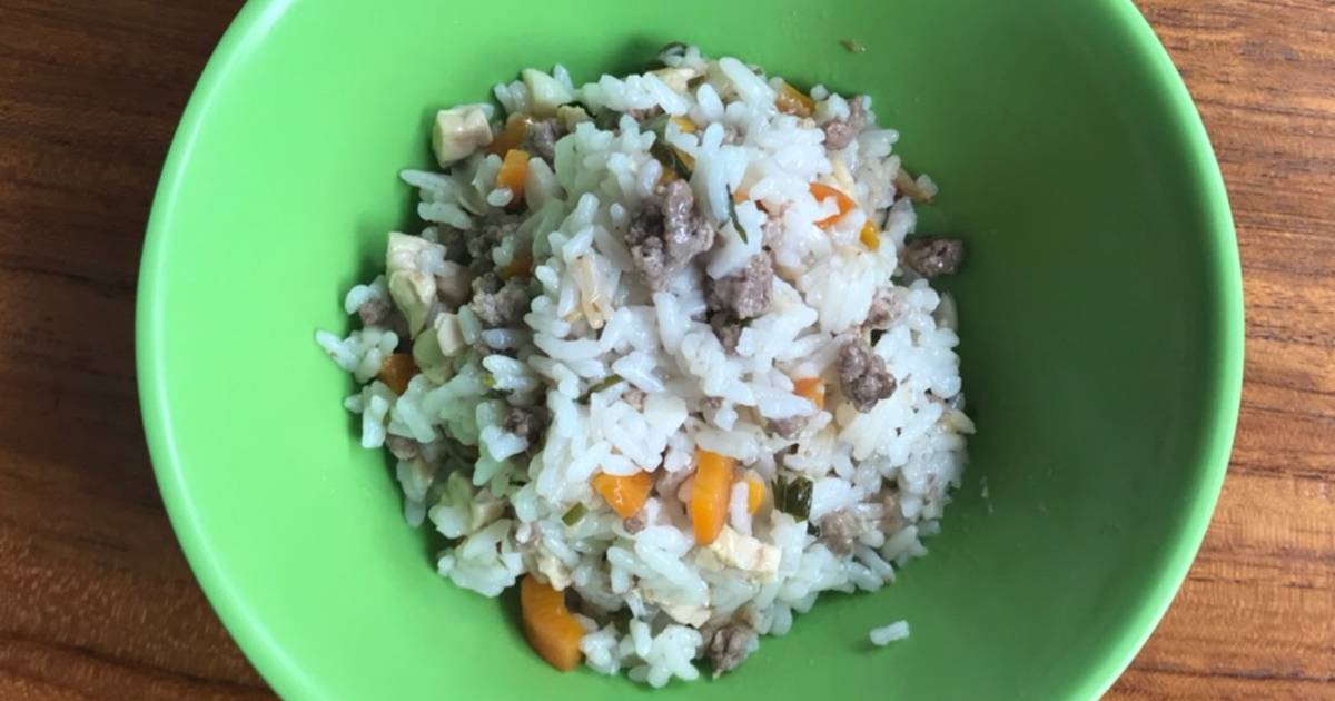 Resep MPASI 1 Tahun Keatas Nasi Tim Daging Sapi dan Tempe oleh ADNA ...