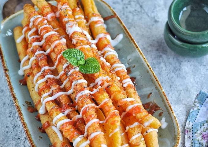 Resep Long potato cheese oleh Bundo Gafi - Cookpad