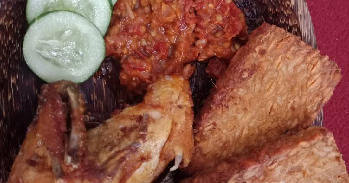 Resep Ayam dan tempe penyet oleh Pawoon uwan - Cookpad