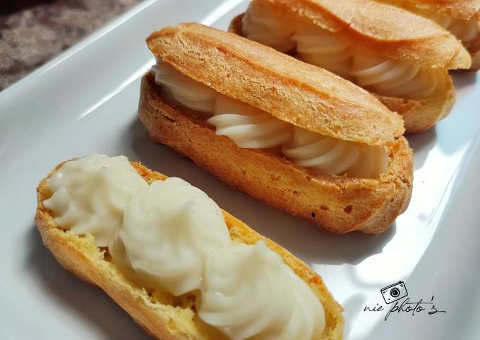 Resep Eclair with Vla Keju oleh Nuniek Wijayanti - Cookpad