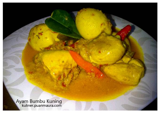 Resep Ayam Bumbu Kuning oleh Puan Maura - Cookpad