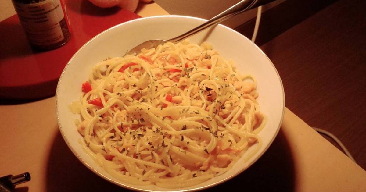 Resep Salmon Spicy Spaghetti oleh Anna Apriliana - Cookpad