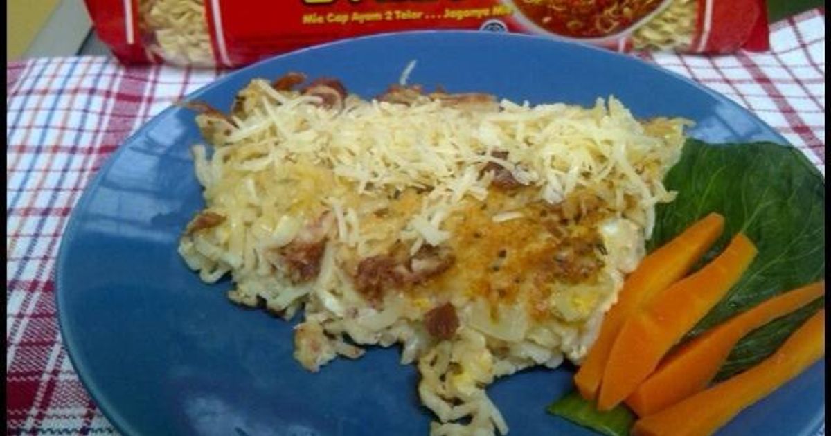 Resep Baked Noddle Mie Cap Ayam 2 Telor oleh Menu Tiga Thara - Cookpad