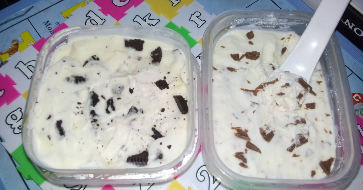Resep Oreo & Cream cheese ice cream oleh Yugi - Cookpad