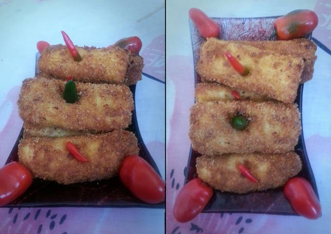 Resep BREAD SLICES ROLLS / roti tawar giling isi daging dan sayuran ...