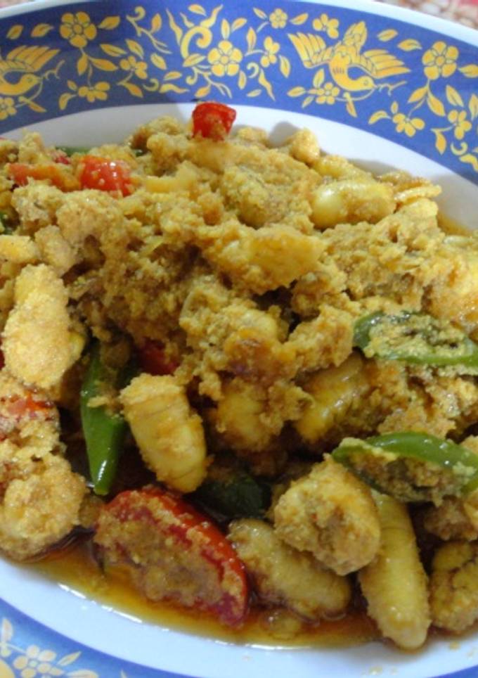 Resep Tumis Jeroan plus Telor Ikan Haruan (Parutan Iwak Haruan) oleh ...