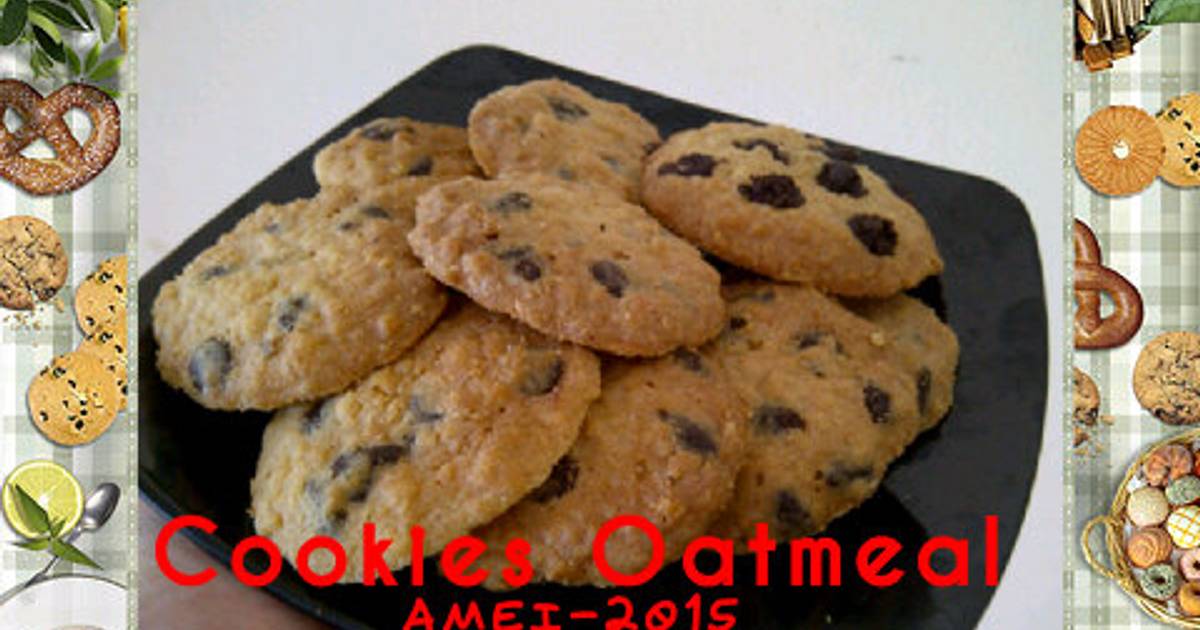 Resep Cookies oatmeal yang crunchy dan enak banget oleh amei - Cookpad