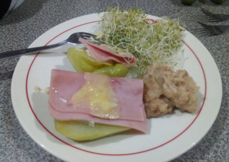 Chayotes gratinados Receta de Karina Chavez- Cookpad