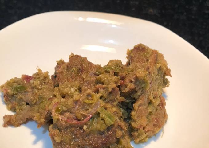 Resep Dendeng Cabe Ijo ala sederhana oleh maharmh - Cookpad