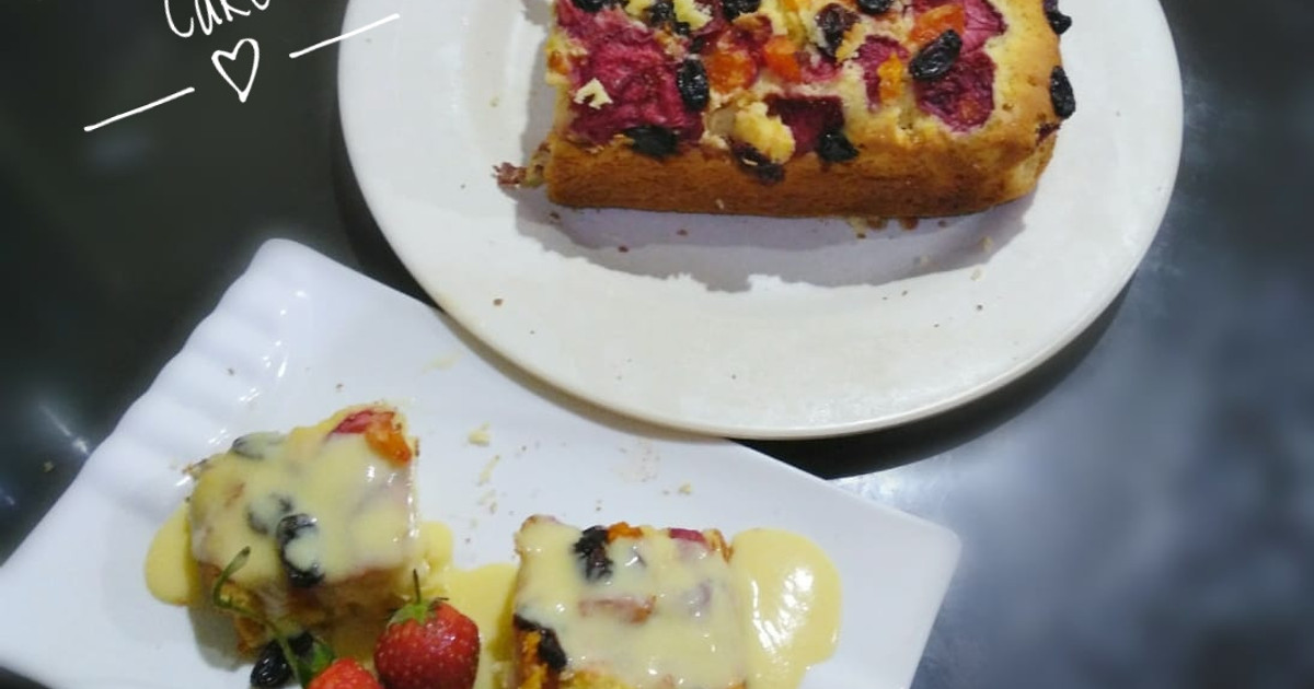 Resep Fruit Pastry Cake With Vanilla Sauce #Rebaked Susan Gracia oleh ...