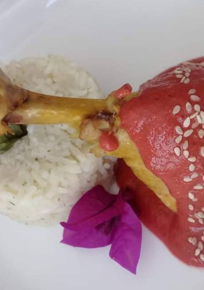 Pollo en Mole Rosa Receta de Chef Josgar Juárez 🇲🇽- Cookpad