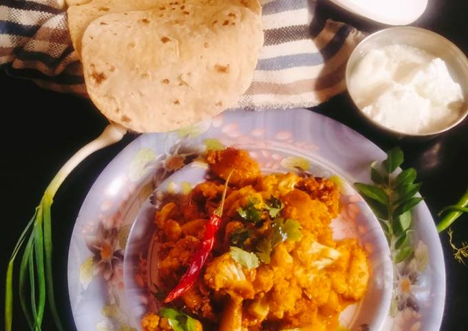 Gobhi Aloo ki sabji 😋😋 cauliflower and potato sabji 😋 Recipe by Jyoti ...
