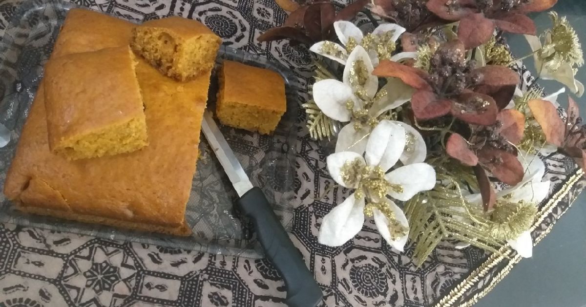 Orange And Carrot Cake Soft And Tea Taim Cake With Tea Recipe by Nargis ...