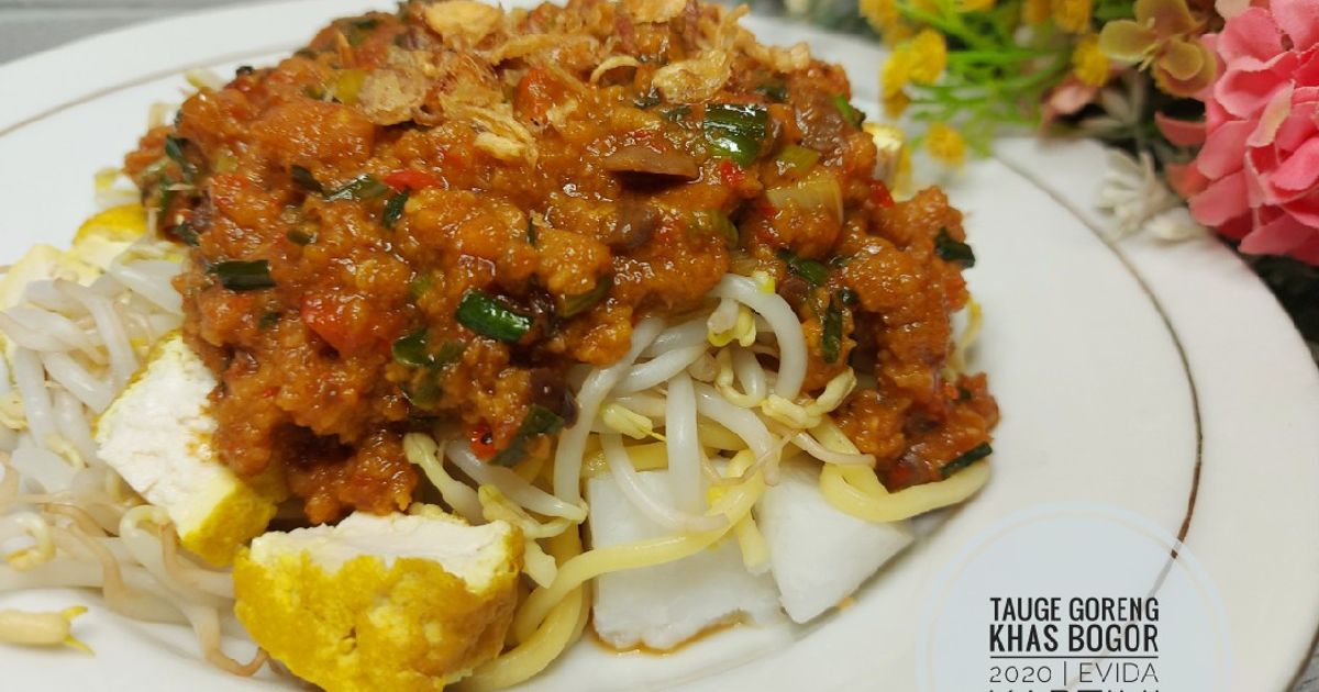 Resep tauge goreng khas dengan kuah kacang gurih