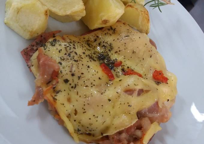 Pollo a la pizza con papas dore... (una receta muy fácil) Receta de ...