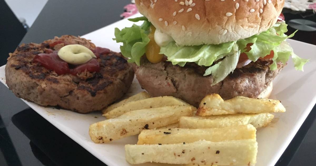 Carne para hamburguesas de res y cerdo - 87 recetas caseras- Cookpad