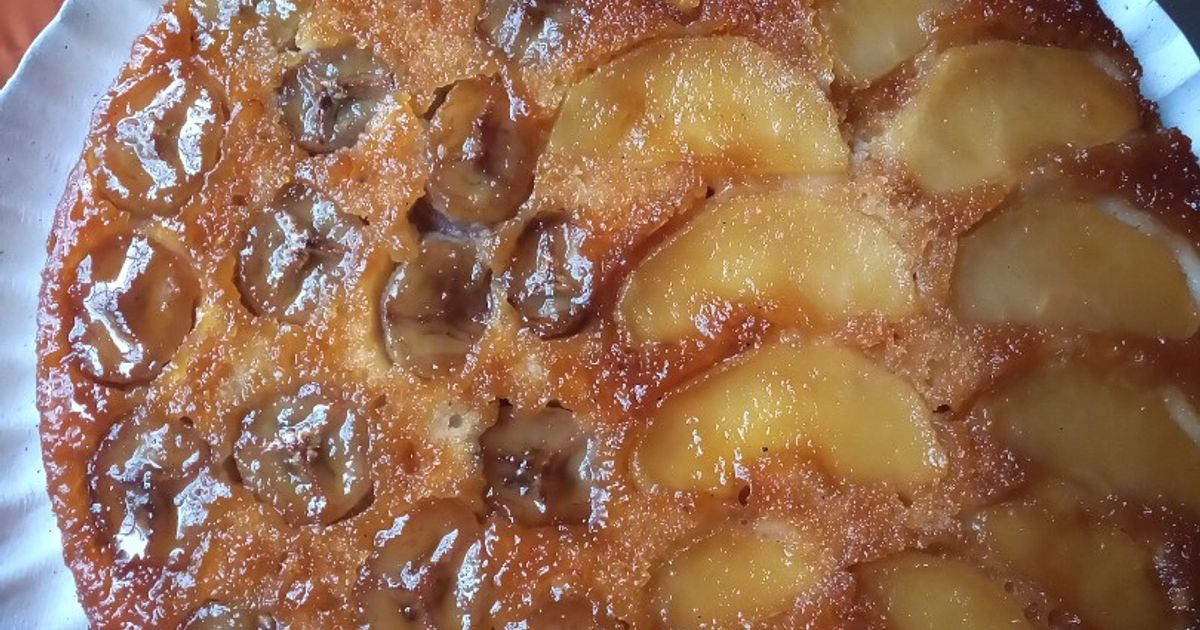Torta Invertida De Manzana Y/O Banana Receta de Anahí Suarez- Cookpad