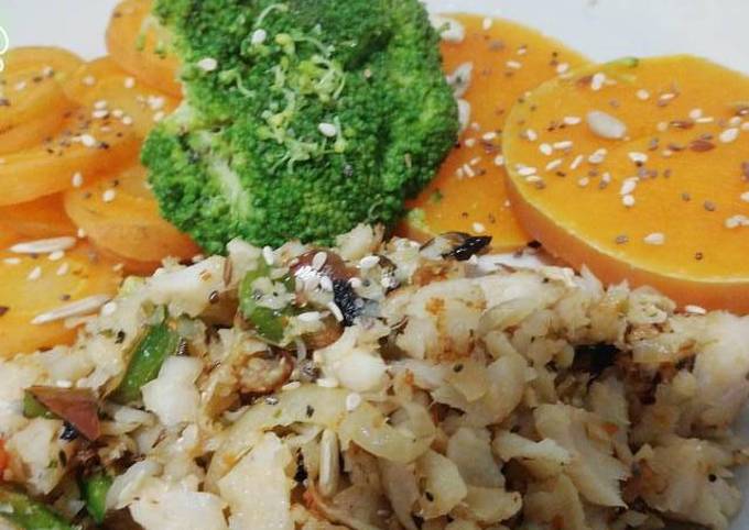 Filet salteado con verduras al vapor Receta de Maii Fitt. Comidas ...