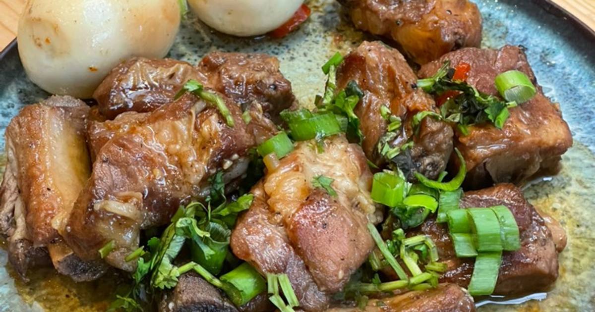 Braised Pork Spare Ribs (Ruon Ram Man) Recipe by Diff Lim - Cookpad