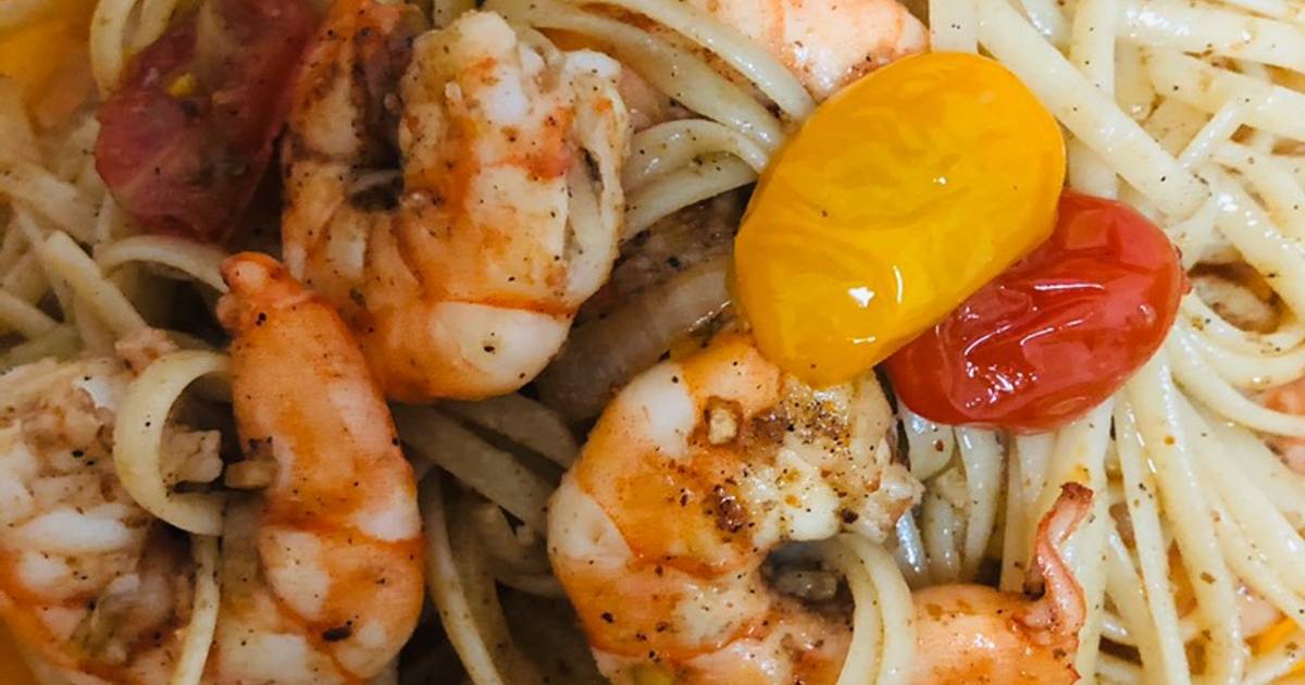 Resep Spaghetti Aglio e Olio with Prawn oleh Muan Raudina - Cookpad