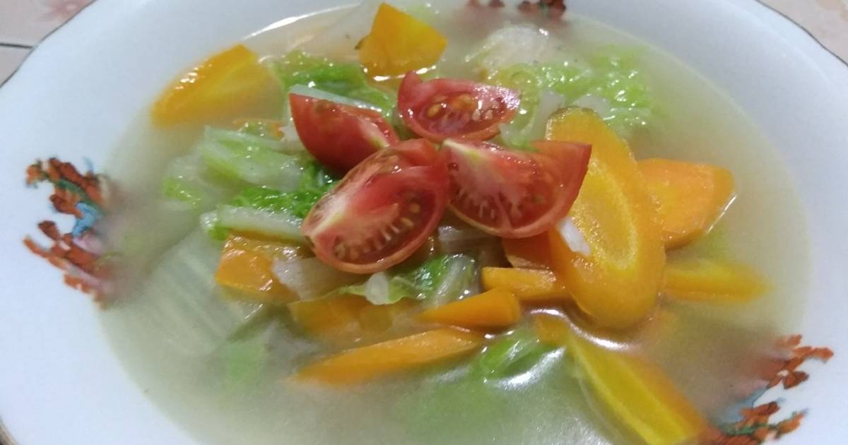 Resep Sup Wortel Sawi Putih untuk diet oleh Roisa - Cookpad
