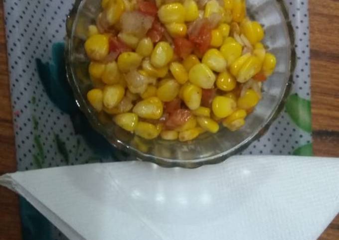 Sweet Corn chaat Recipe by Monika Rana - Cookpad