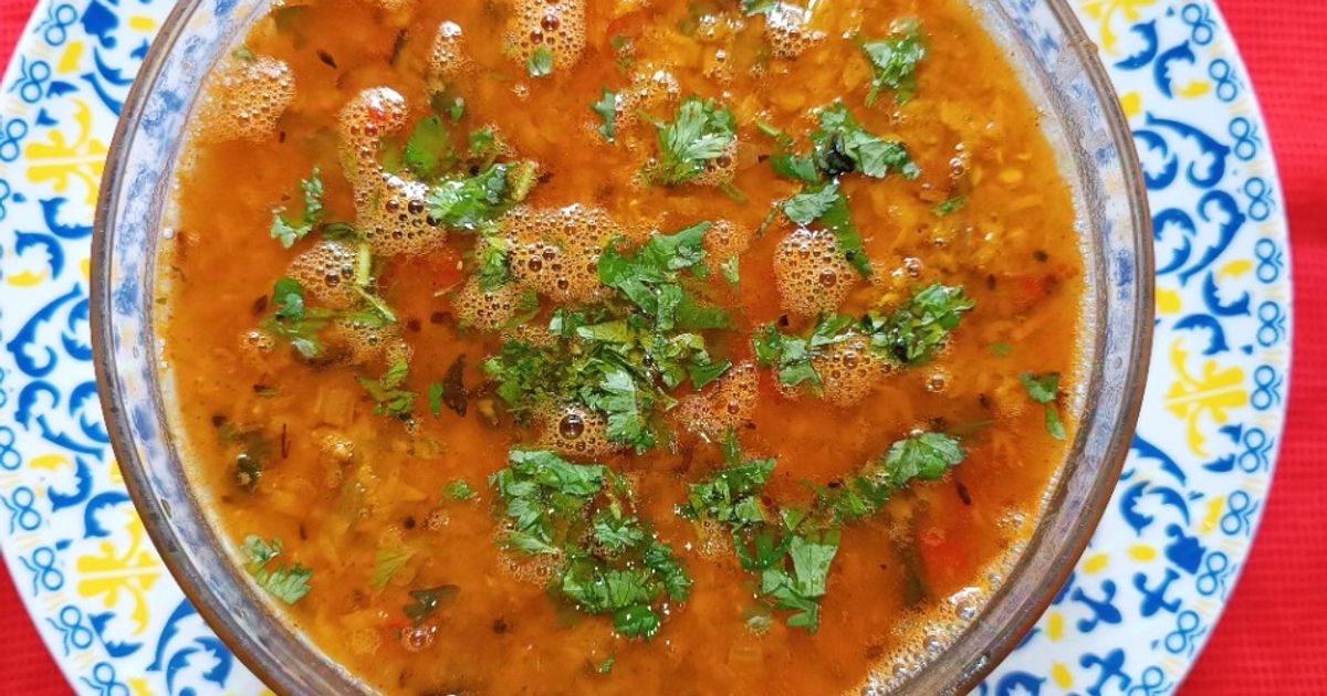 Gravy Masoor Dal Tadka (Red Lentils) Recipe by Sangita Vyas - Cookpad