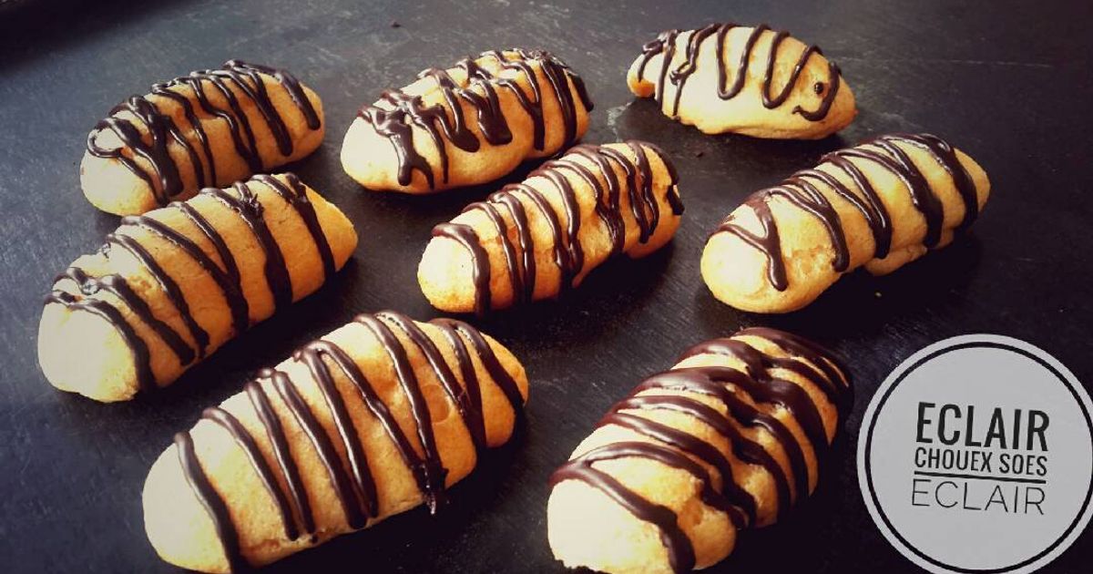 Resep Eclair Soes / Eclair Choux Ekonomis 2 Telur #Pr Soes Bukan Susi oleh Syahara Kitchen - Cookpad