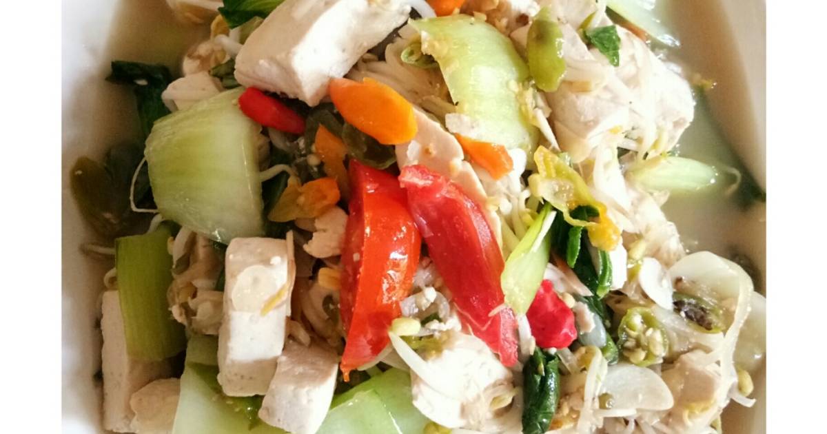 Resep Tumis tahu putih dan daun pokcay oleh Nurul Istiqomah - Cookpad