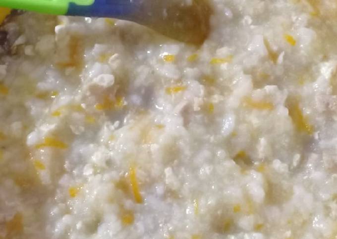 Resep Mpasi 10 bulan nasi tim wortel ayam oleh Aditya Dian - Cookpad