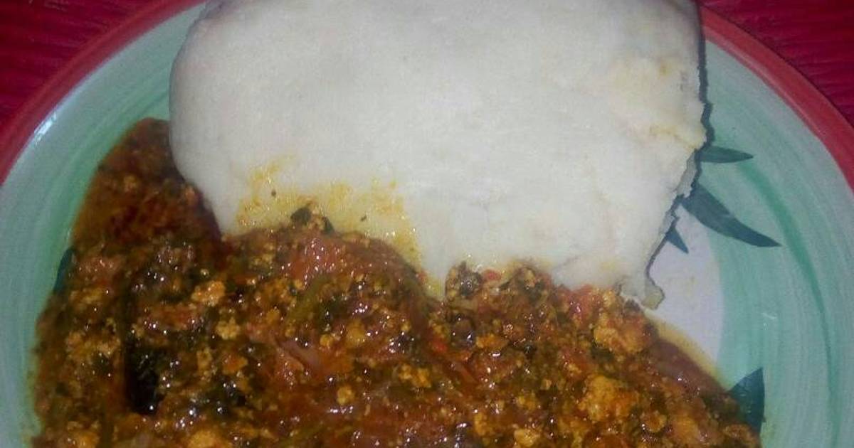 Egusi Soup And Semo Recipe By Hollar Cookpad