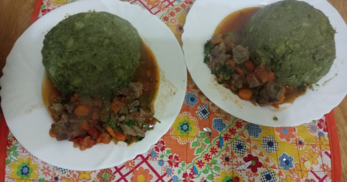 Mokimo And Beef Stew Recipe by Maryanne Akinyi