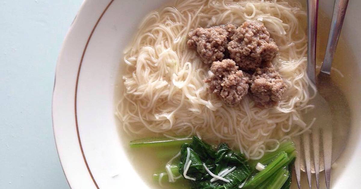 Resep Misua Kuah Daging Cincang oleh alice lia - Cookpad