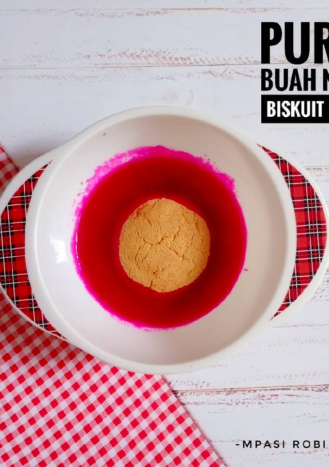 Resep Snack MPASI 6 bulan - Pure Buah Naga Milna oleh Elida Putri - Cookpad