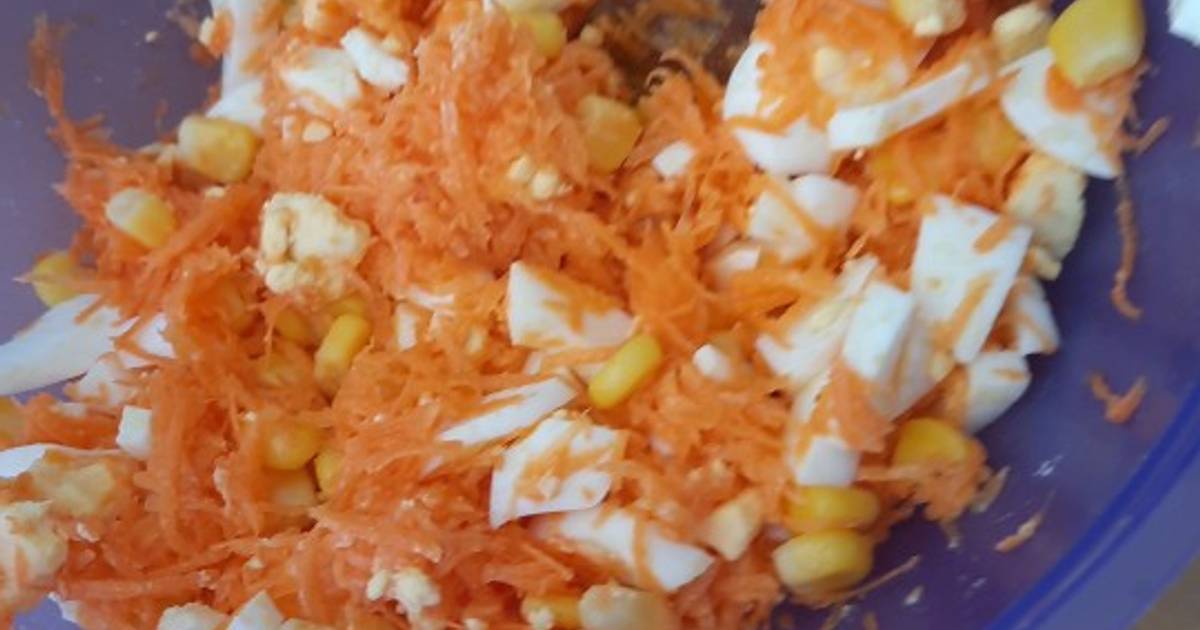 Ensalada de zanahorias huevo duro y choclo Receta de Susana Muzio - Cookpad