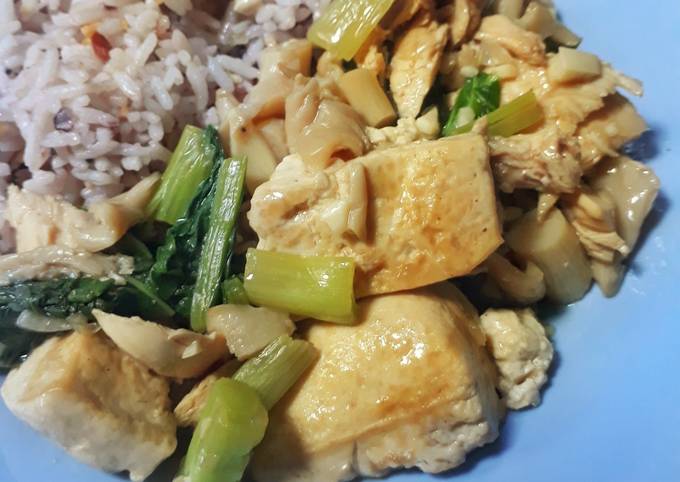 Resep Cah tahu jamur low fat (tanpa minyak) oleh Ratih - Cookpad