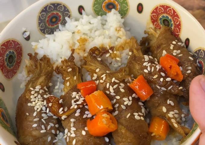 Resep Beef Enoki Roll oleh deta melinda - Cookpad